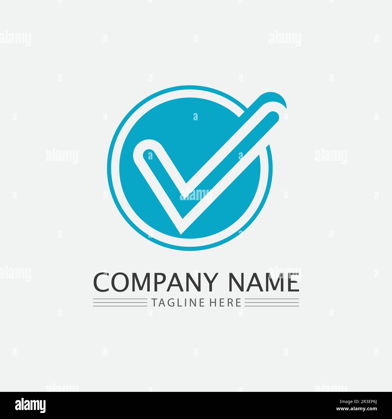 Checklist check mark logo vector or icon. Tick symbol in green color illustration. Accept okey ...