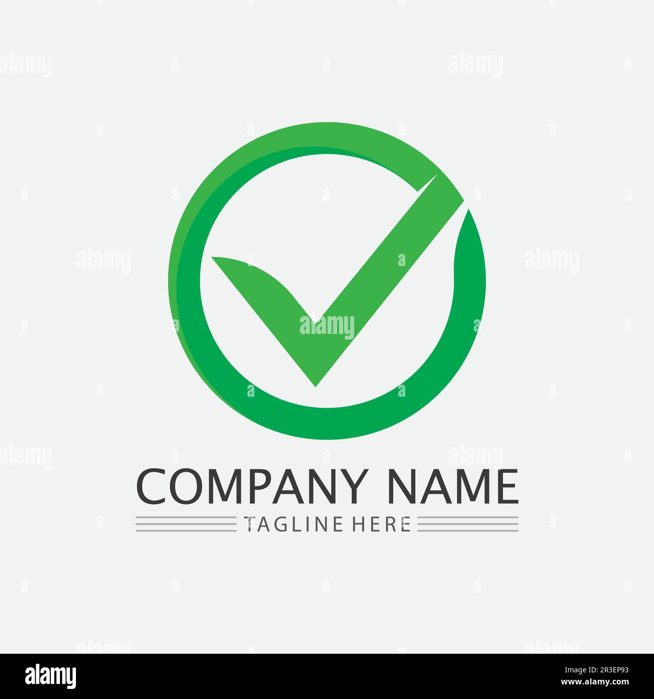 Checklist check mark logo vector or icon. Tick symbol in green color ...