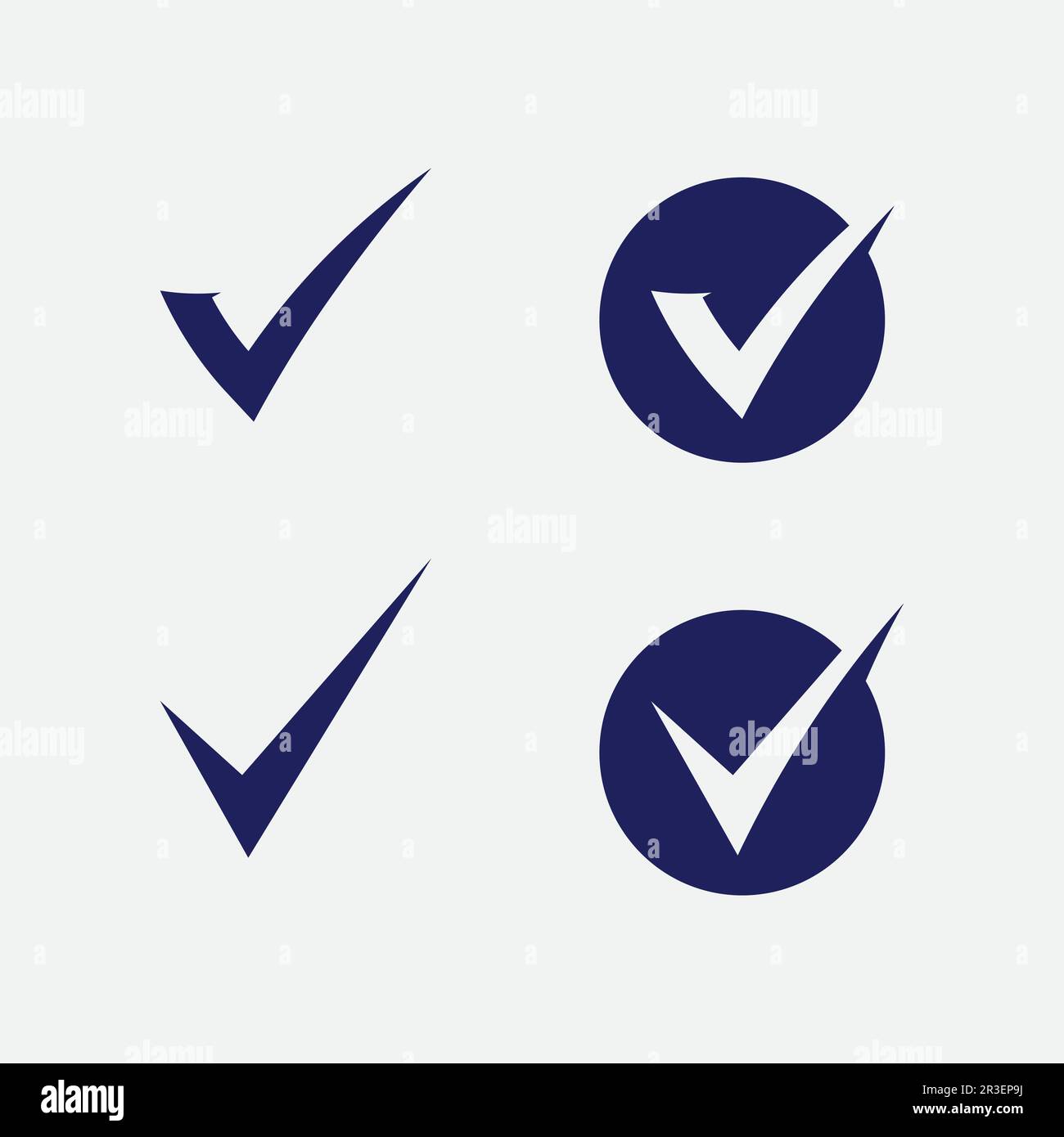 Checklist check mark logo vector or icon. Tick symbol in green color ...
