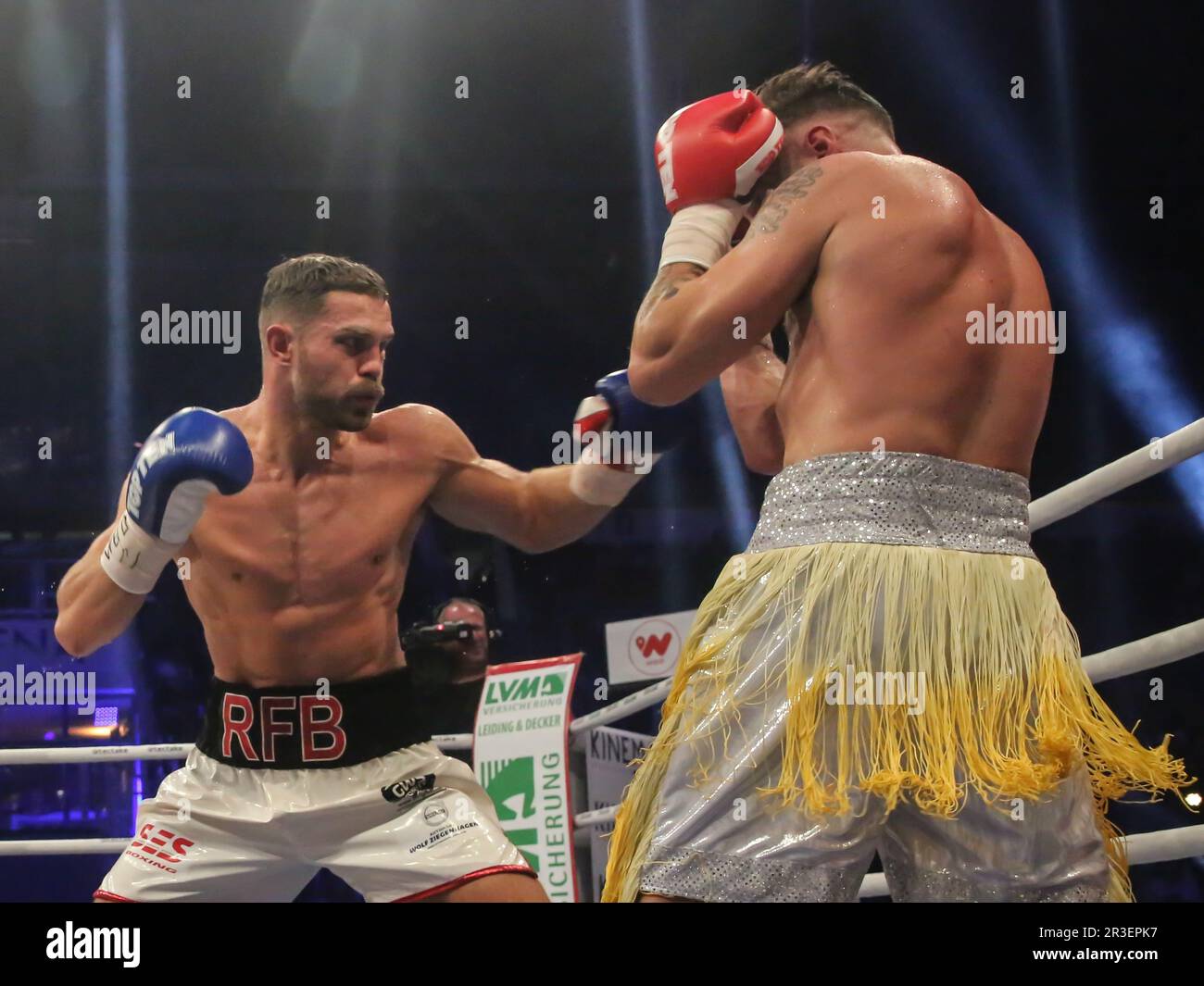 Boxing match Roman Fress vs. Luca D'Ortenzi at the SES Boxing Gala on ...