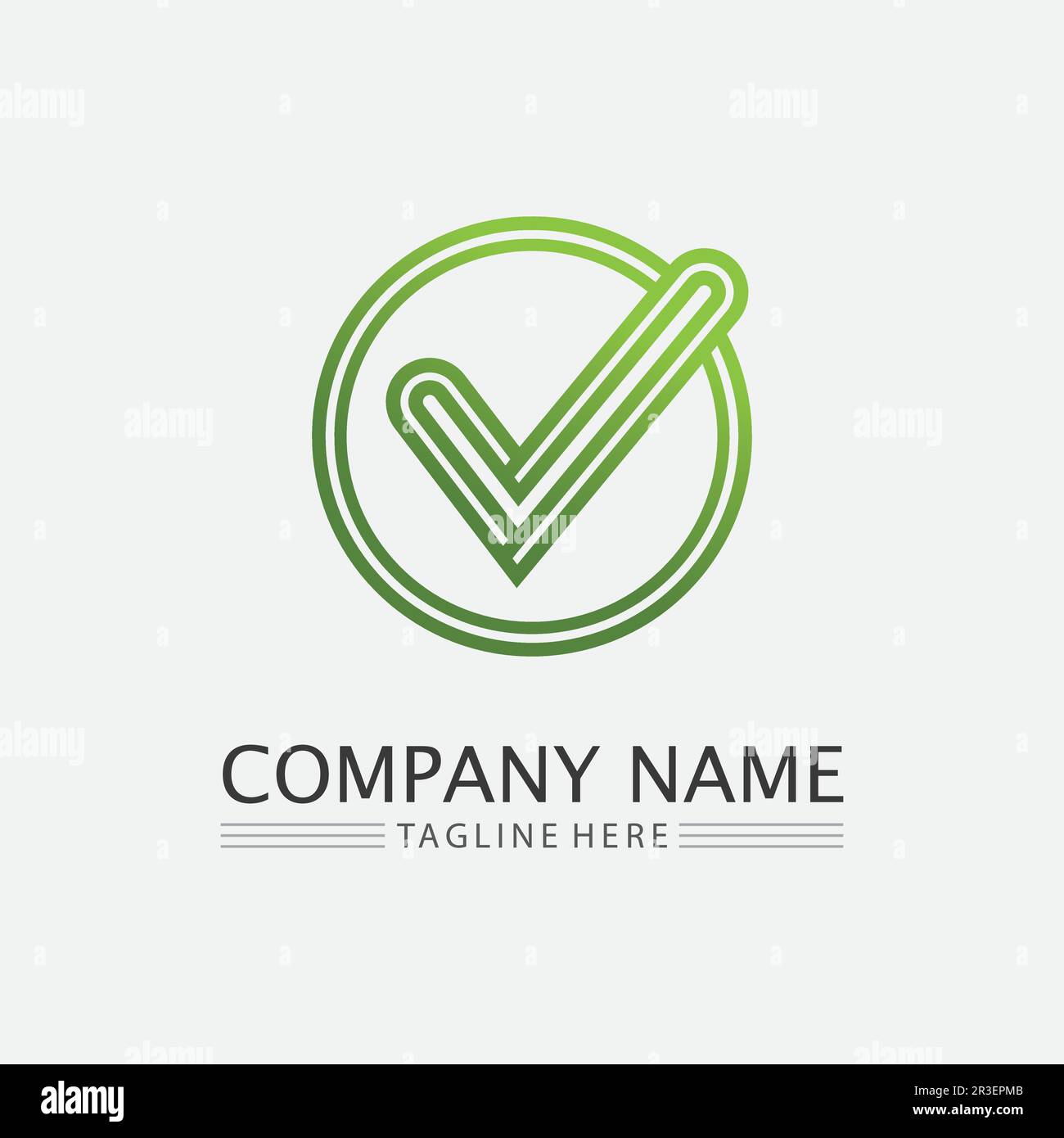 Checklist check mark logo vector or icon. Tick symbol in green color ...