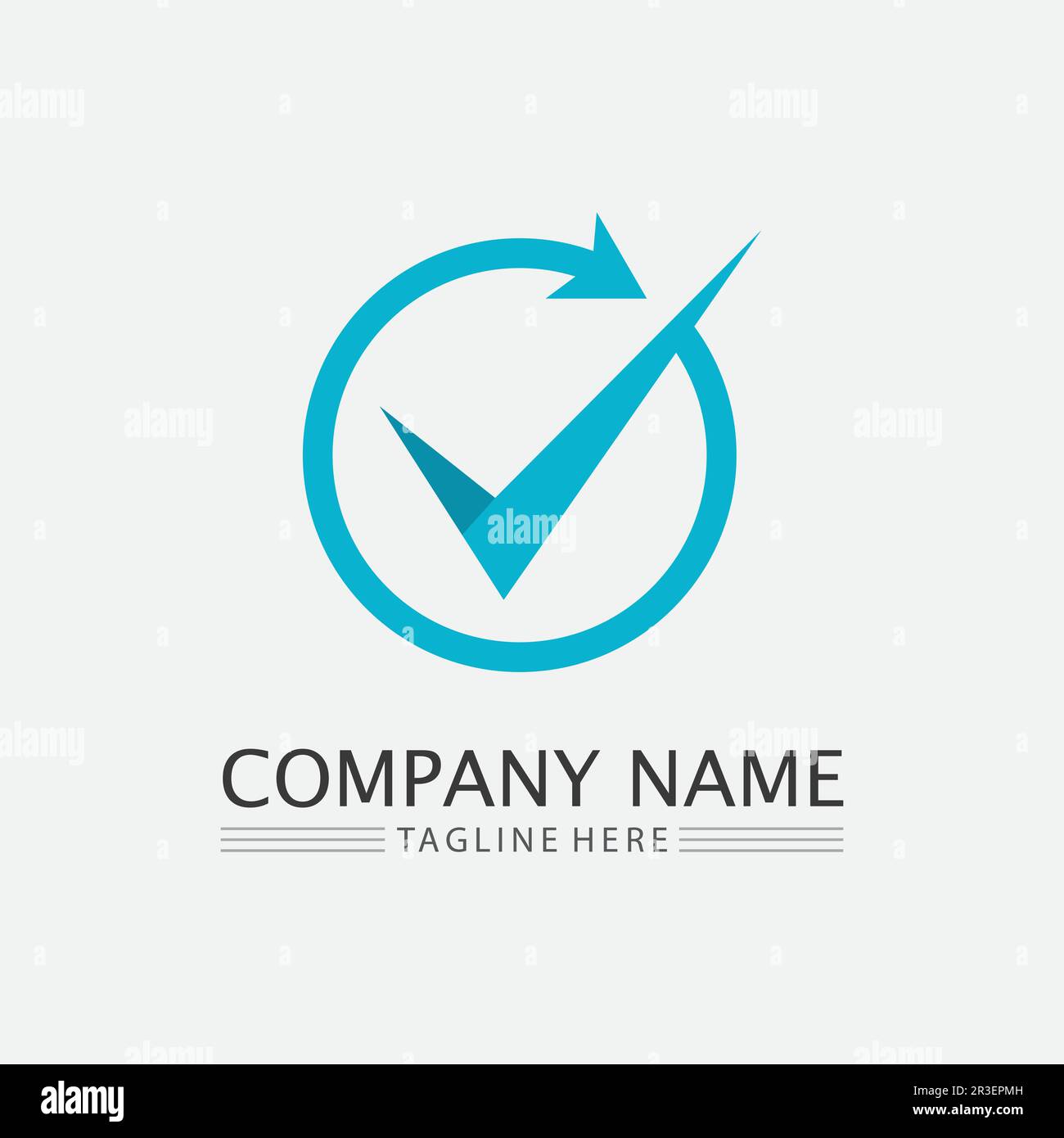 Checklist check mark logo vector or icon. Tick symbol in green color ...