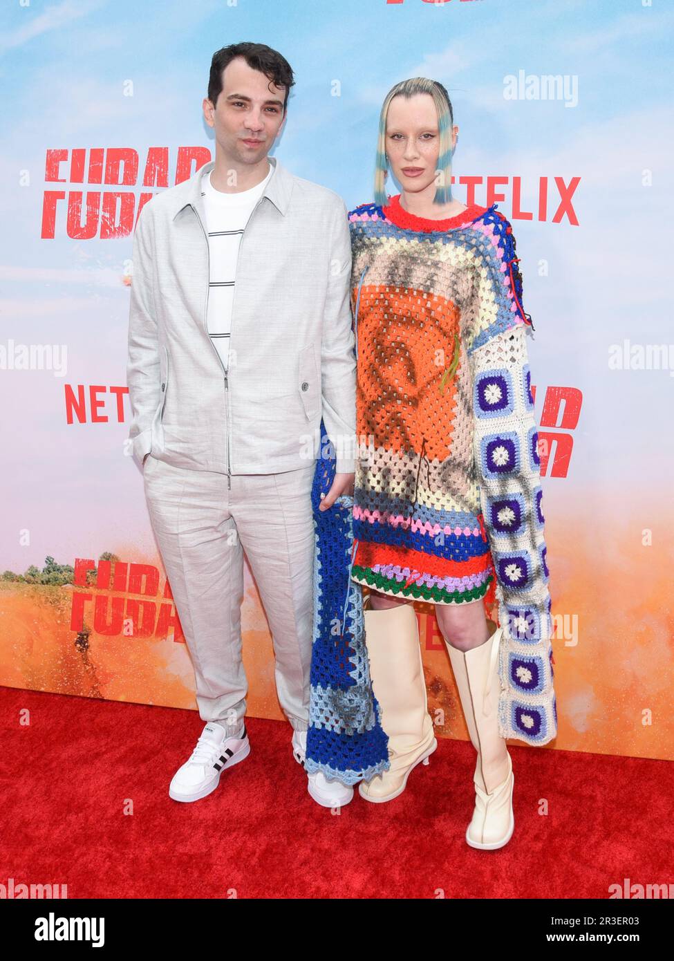 Los Angeles, California, USA. 22nd May, 2023. Jay Baruchel and Rebecca ...
