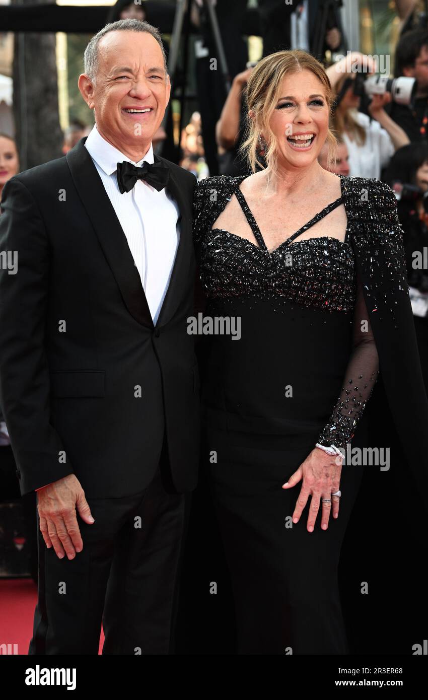 Cannes, France. 23rd May, 2023. American actress Rita Wilson and actor ...