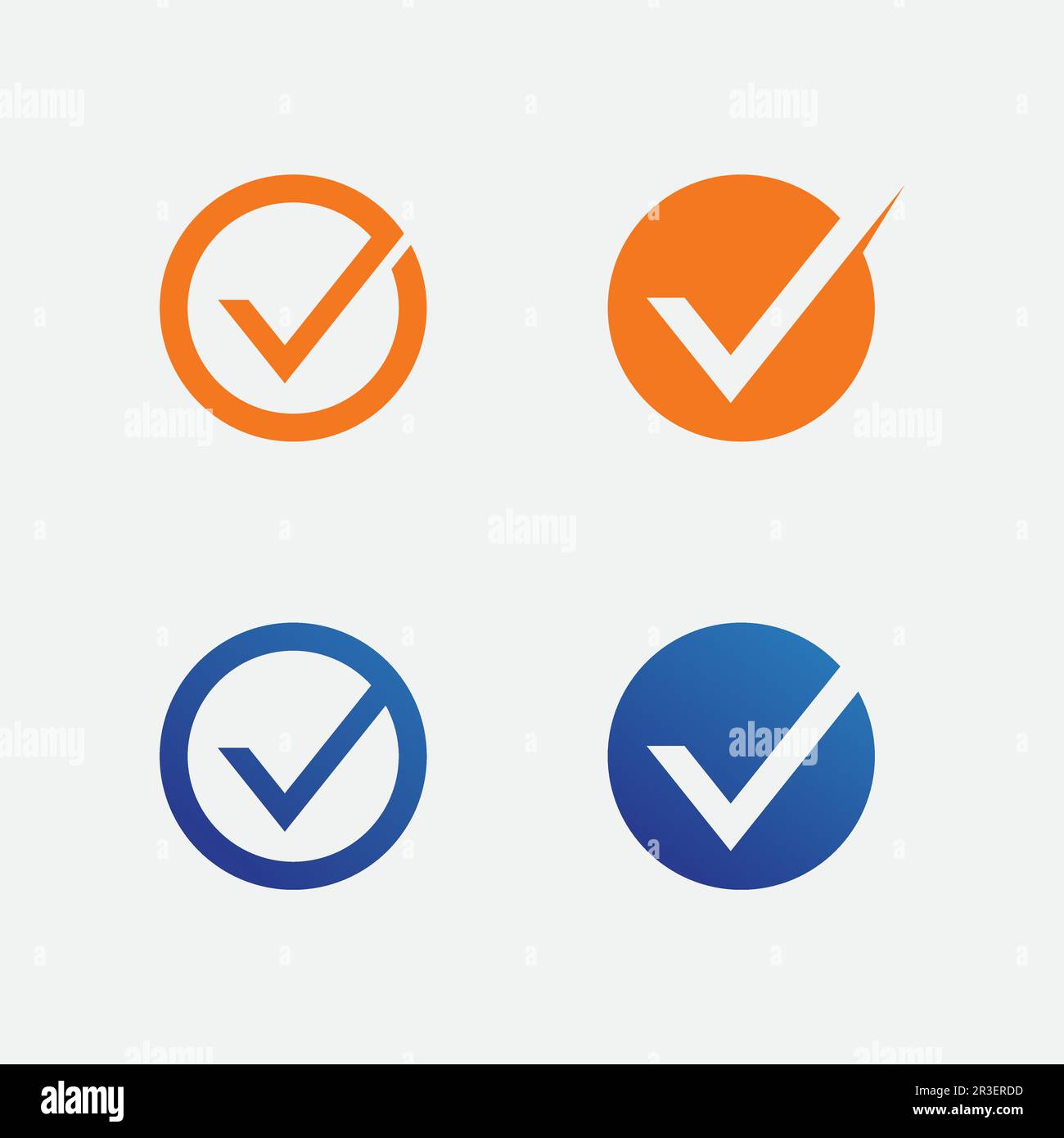 Checklist check mark logo vector or icon. Tick symbol in green color ...