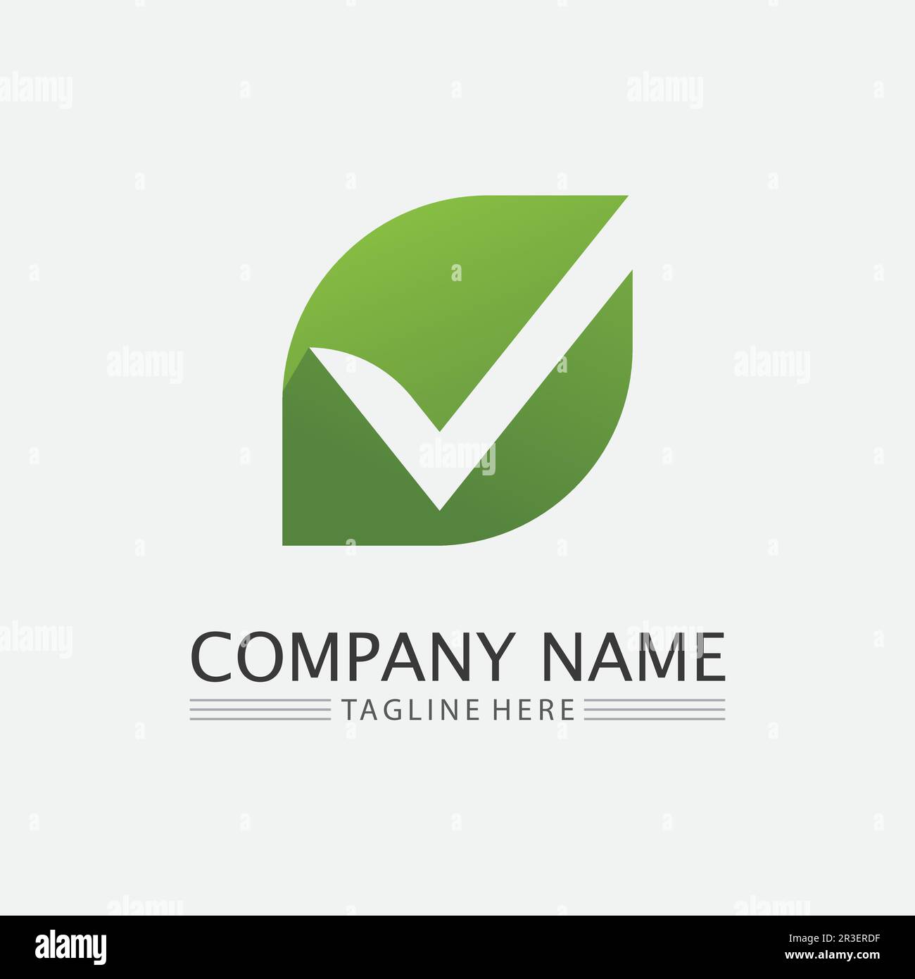 Checklist check mark logo vector or icon. Tick symbol in green color ...