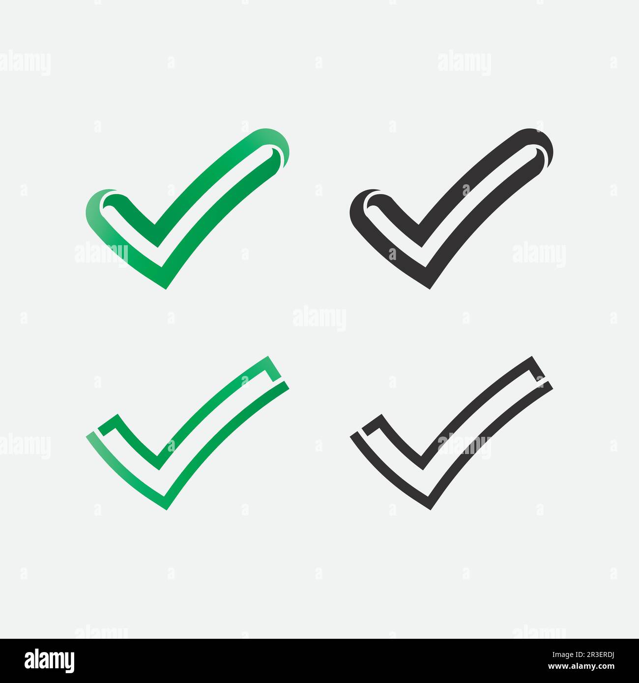Checklist check mark logo vector or icon. Tick symbol in green color ...