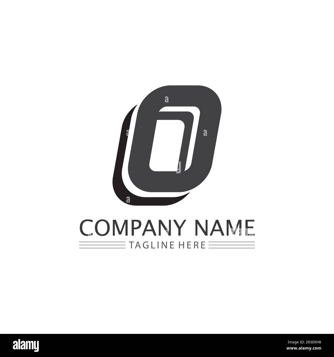 O letter and O font logo Business Technology circle logo and symbols ...