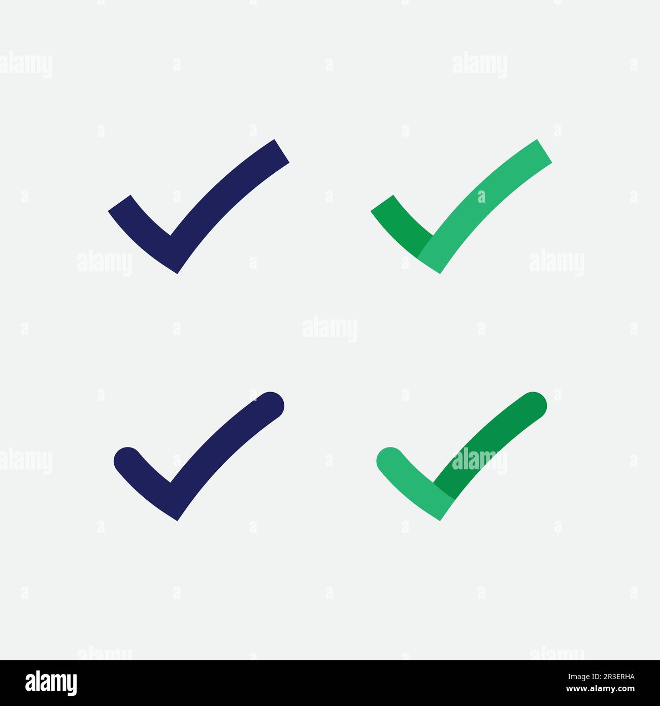 Checklist check mark logo vector or icon. Tick symbol in green color ...