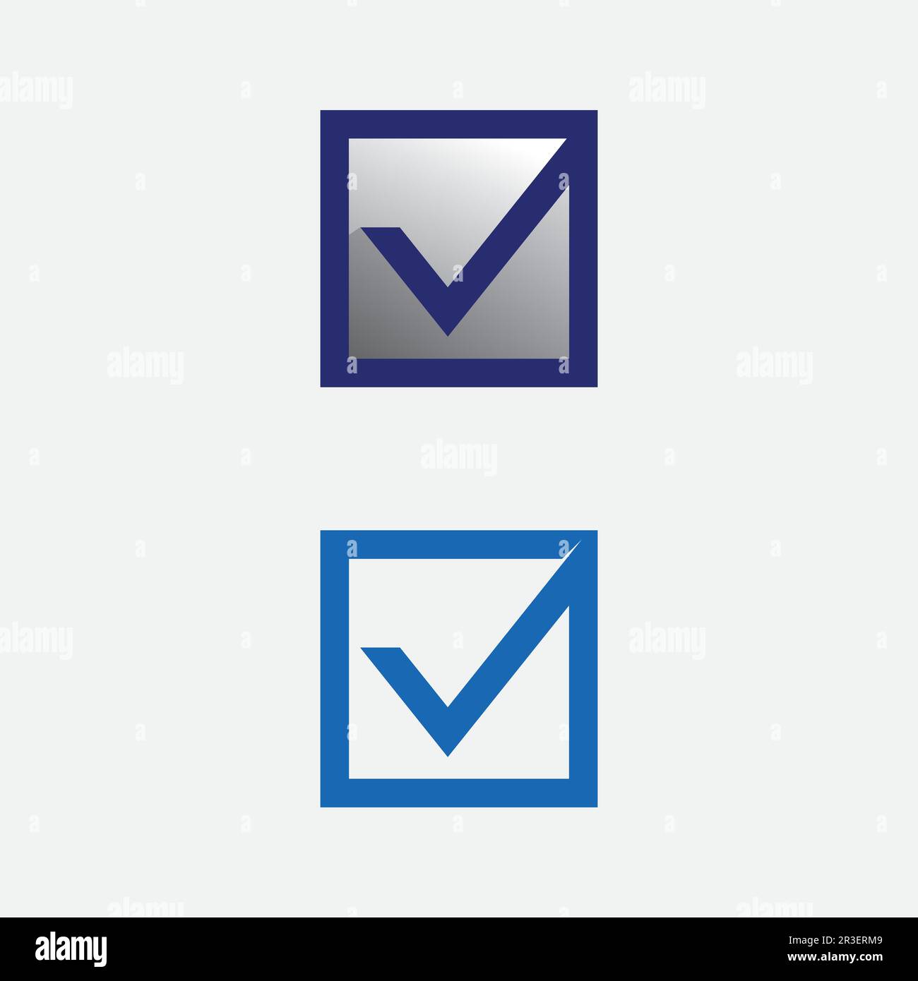 Checklist check mark logo vector or icon. Tick symbol in green color ...