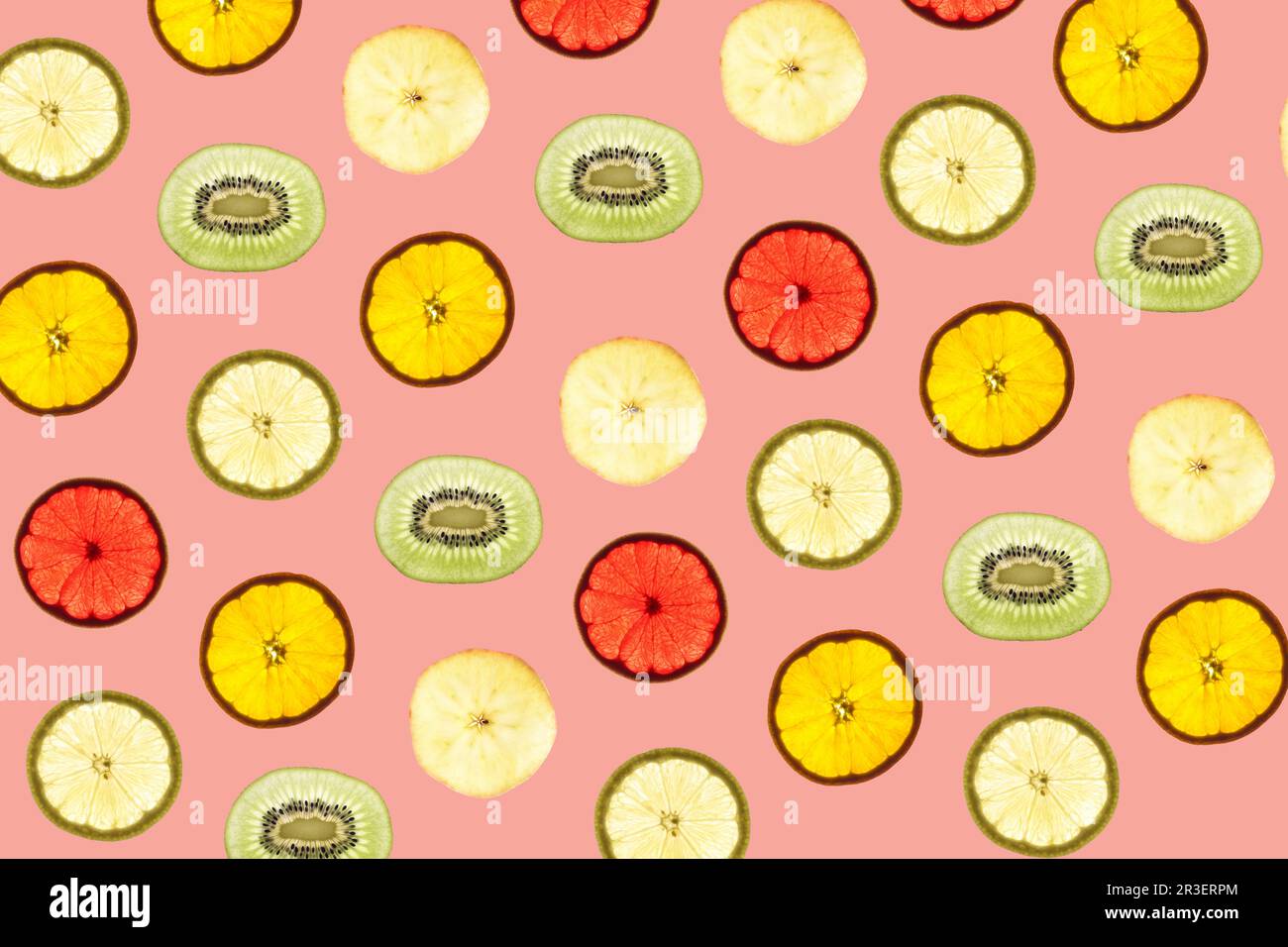 Fruits slices pattern Stock Photo - Alamy