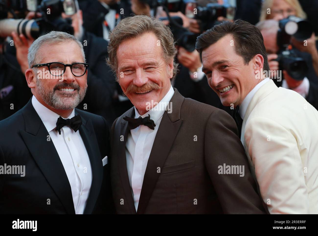 Cannes, France, 23rd May, 2023. Steve Carell, Bryan Cranston and Rupert ...