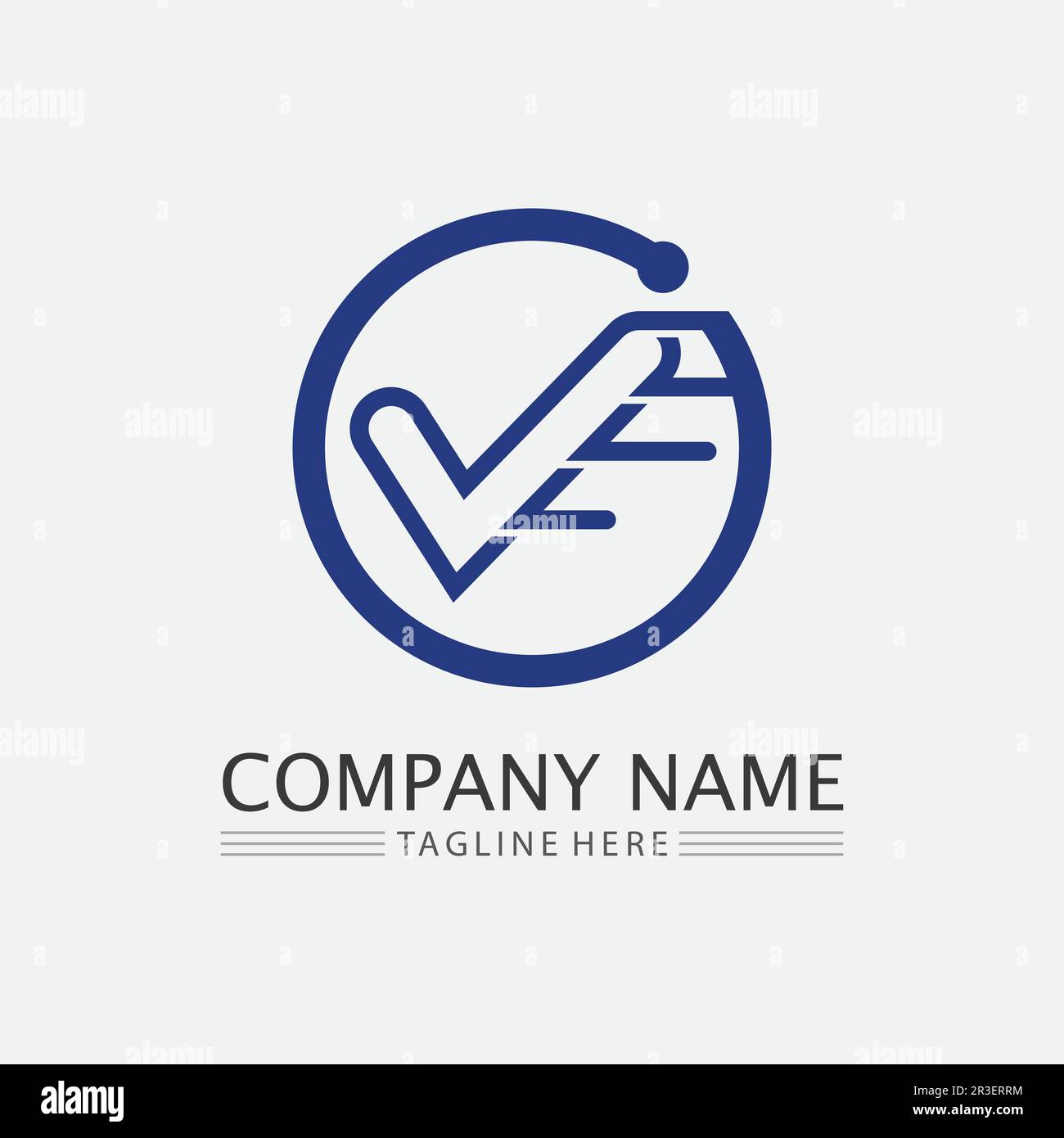 Checklist check mark logo vector or icon. Tick symbol in green color ...