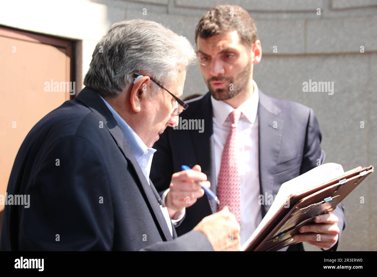 New York, USA. 23rd May, 2023. Jeff Gural (l), real estate entrepreneur ...