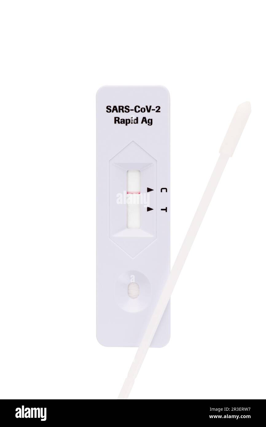 Covid 19 nasal swap Ag test Stock Photo - Alamy