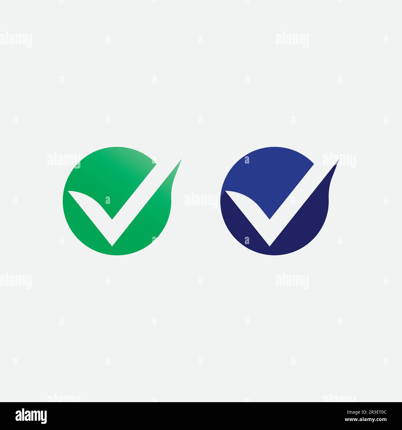 Checklist check mark logo vector or icon. Tick symbol in green color ...