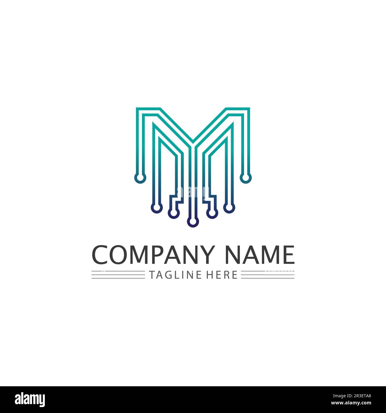 M Letter and M font icon Logo Template vector illustration design Stock ...