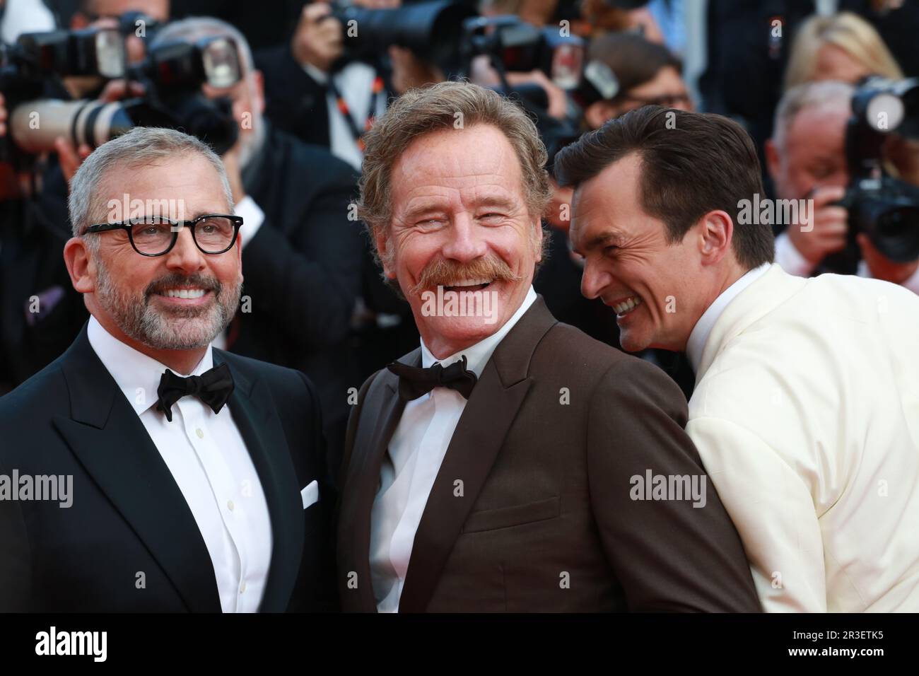 Cannes, France, 23rd May, 2023. Steve Carell, Bryan Cranston and Rupert ...