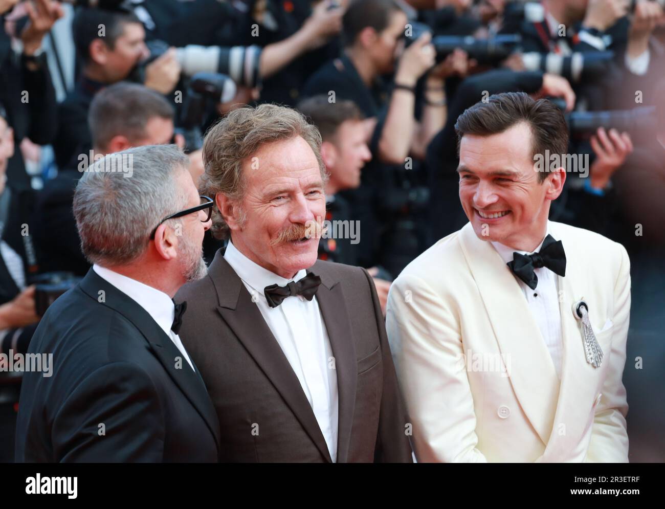Cannes, France, 23rd May, 2023. Steve Carell, Bryan Cranston and Rupert ...
