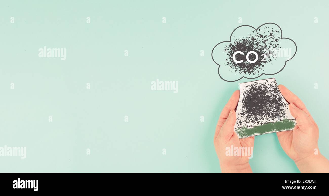 Nuclear power station with CO2 cloud, sustainable renewable electricity ...