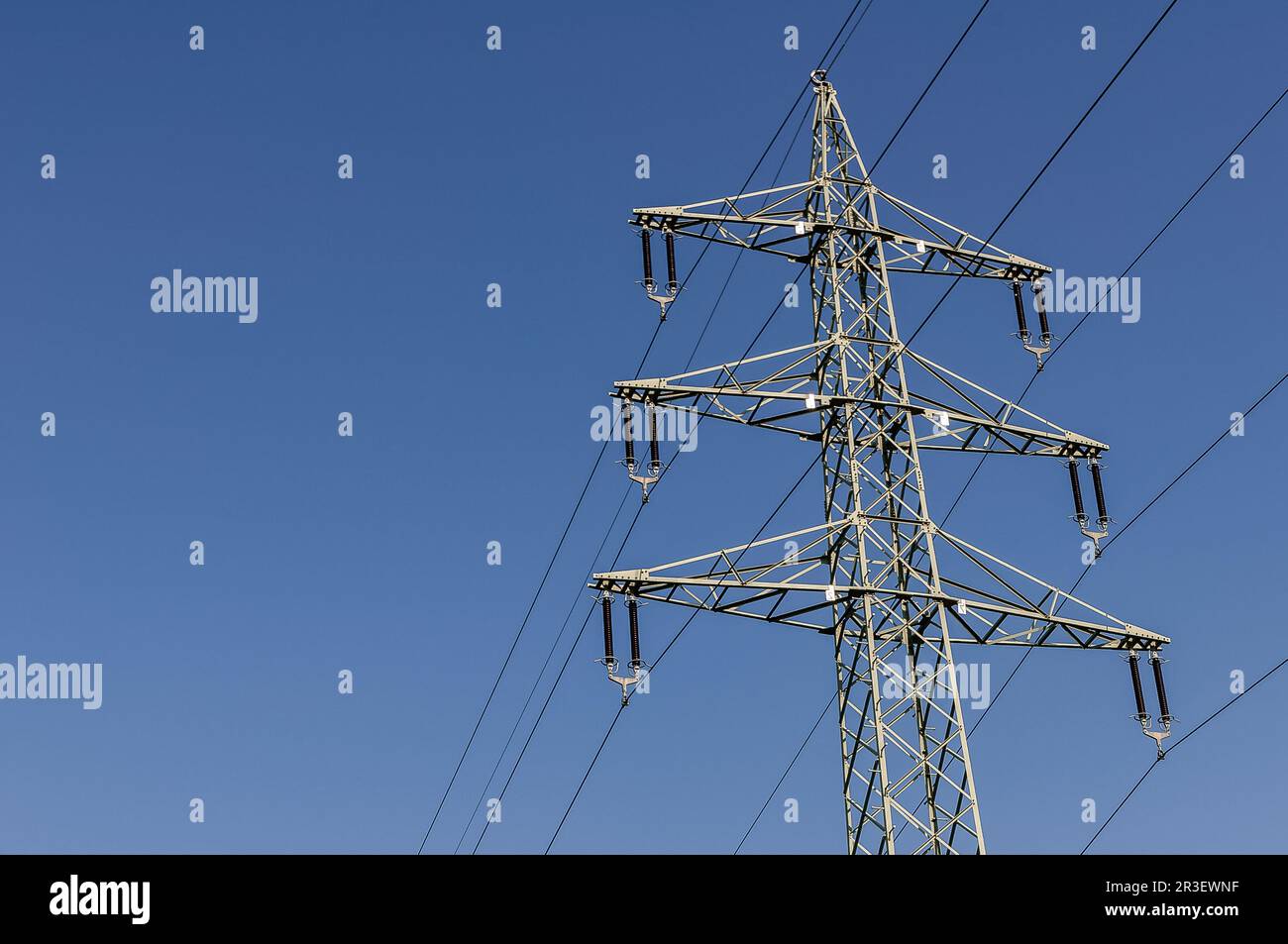 High Voltage Overhead Power Pole Stock Photo - Alamy