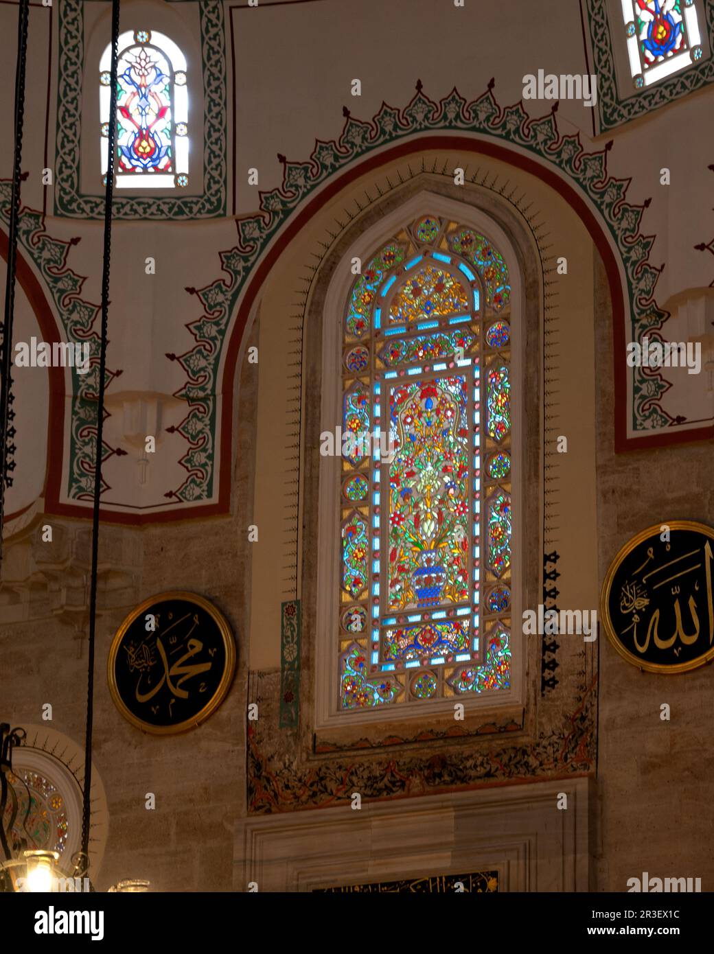 Stained glass window in a mosque, Üsküdar, Istanbul Stock Photo - Alamy