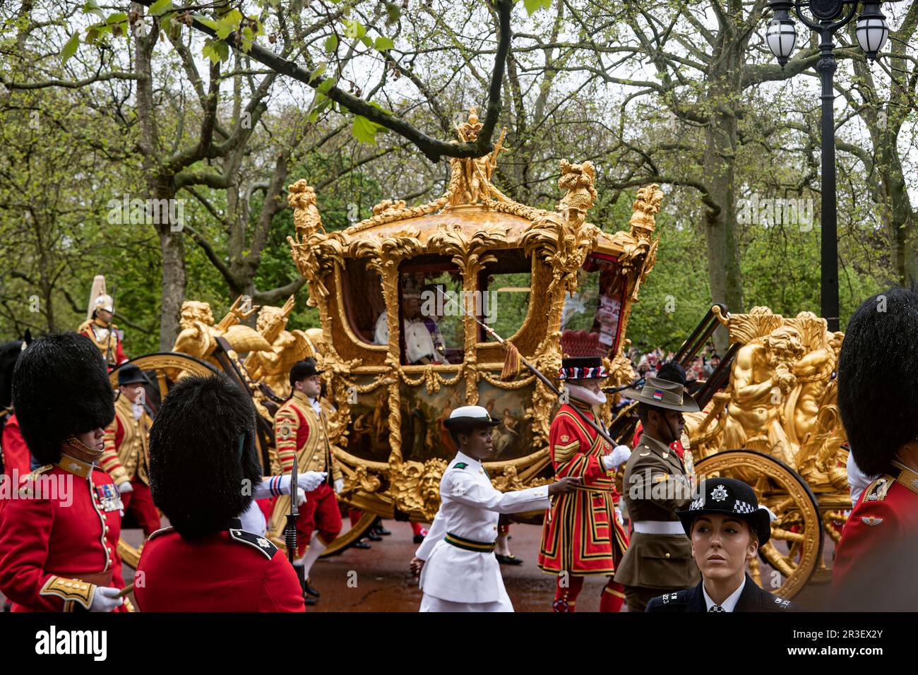State Coach for King and Queen at Coronation Stock Photo - Alamy