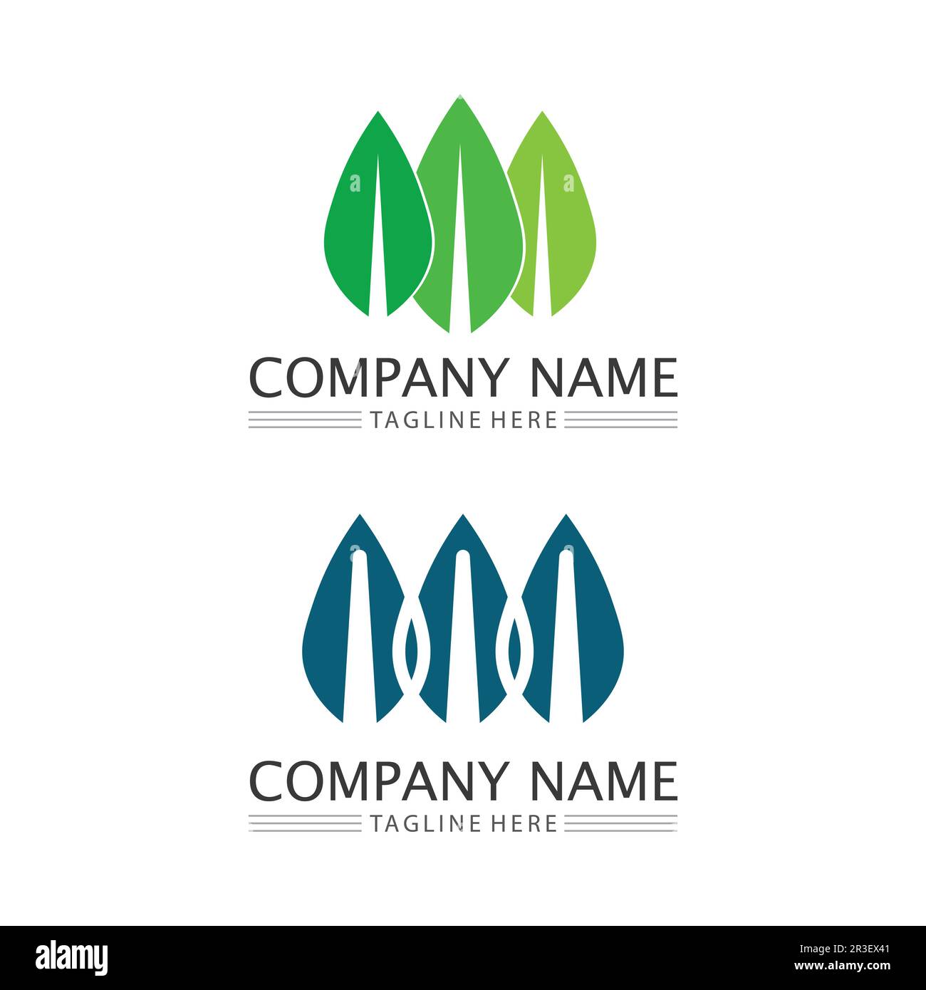 Tree leaf vector and green logo design friendly concept Stock Vector ...