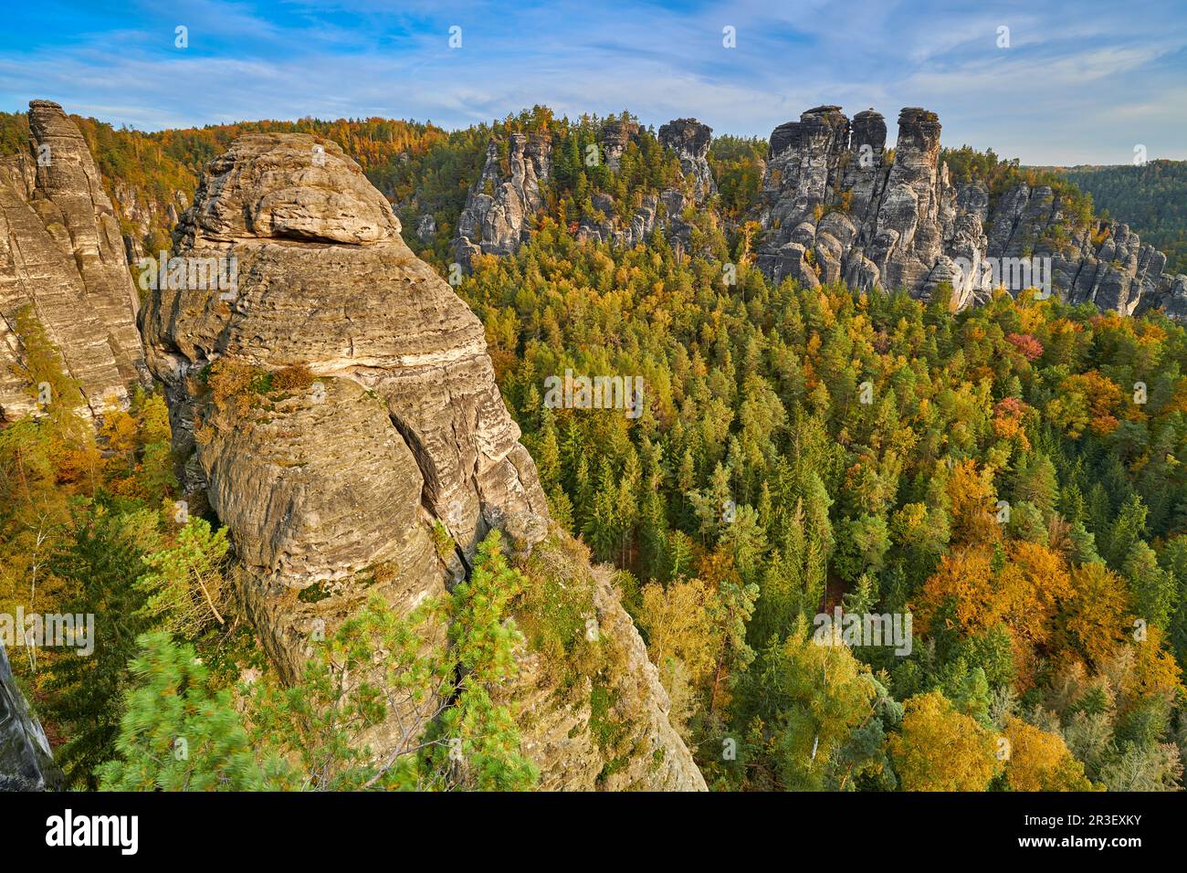Sandstone rock formation bastei hi-res stock photography and images - Alamy