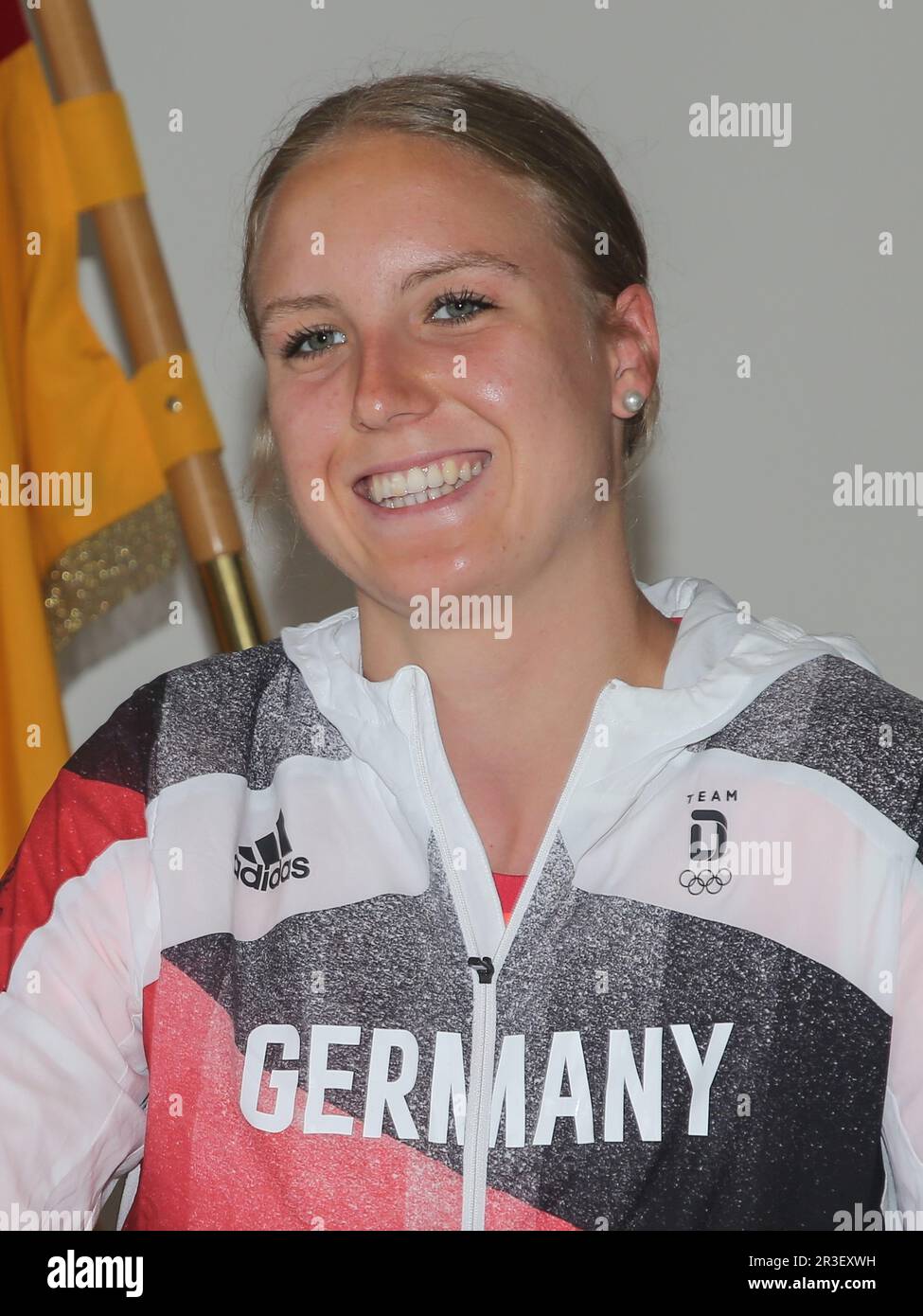 Swimmer Isabel Gose SC Magdeburg at the reception for participants in ...