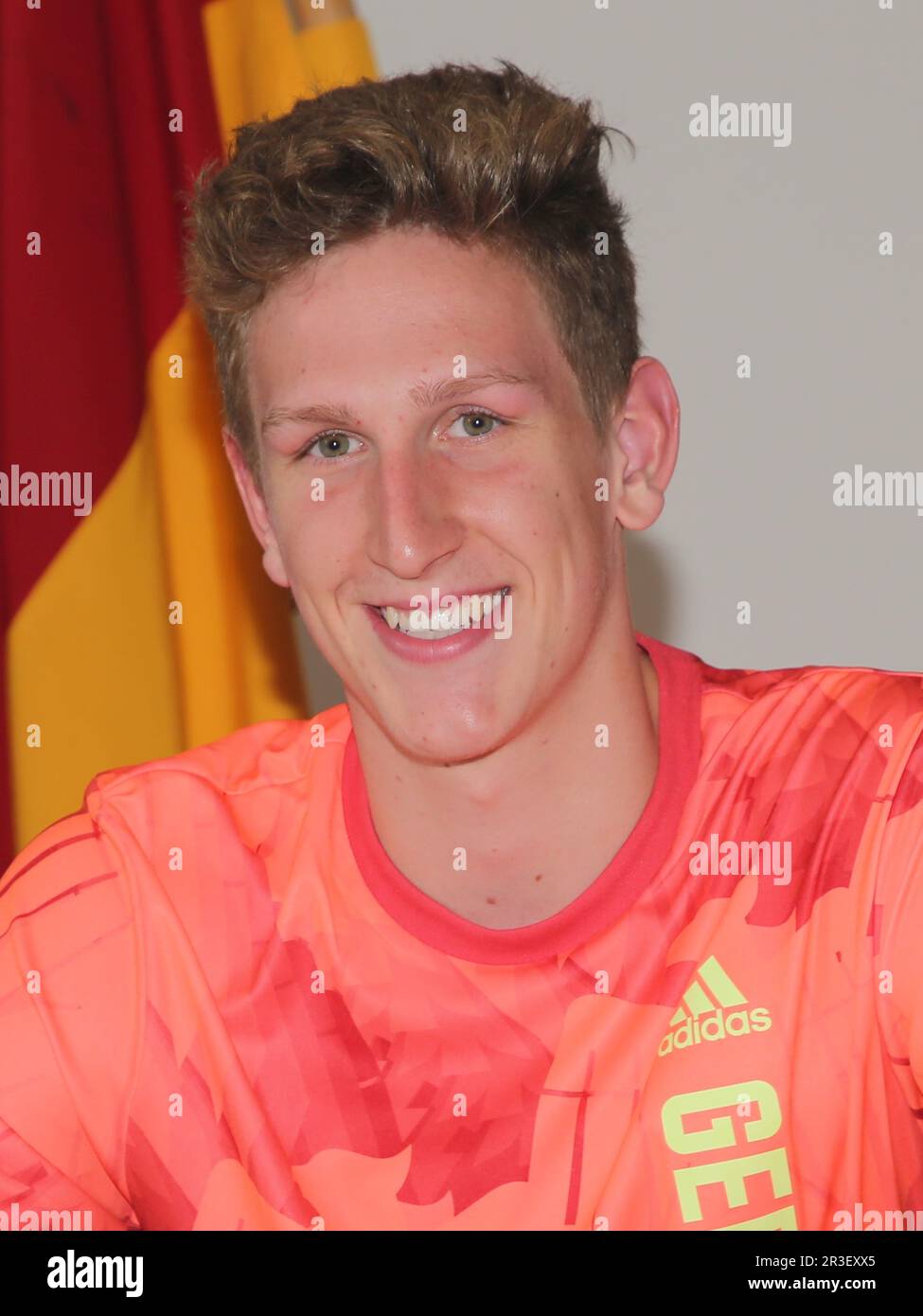 Swimmer Lukas MÃ¤rtens SC Magdeburg at the reception of the ...