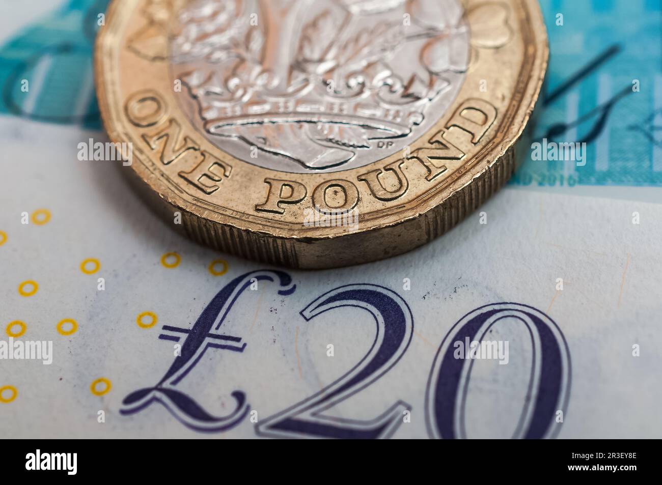 British pounds banknotes and coins Stock Photo - Alamy