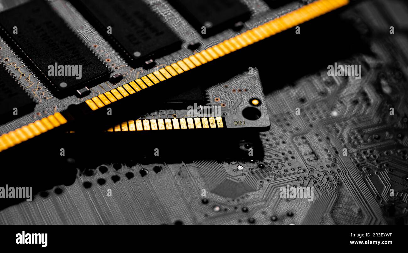 Inside pc motherboard cpu ram hi-res stock photography and images - Alamy