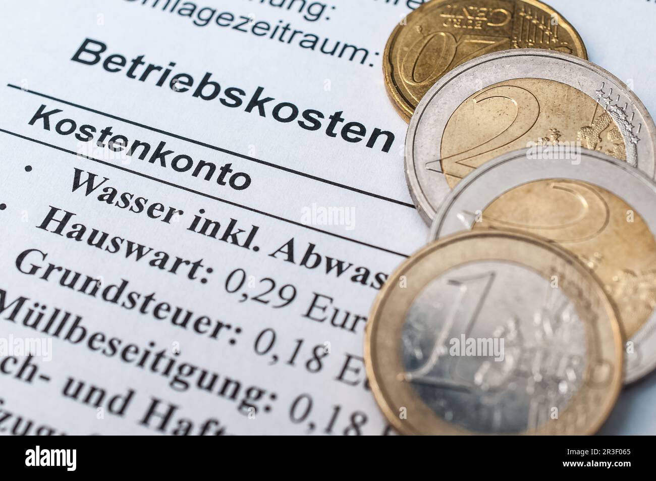 Statement of operating costs Stock Photo - Alamy