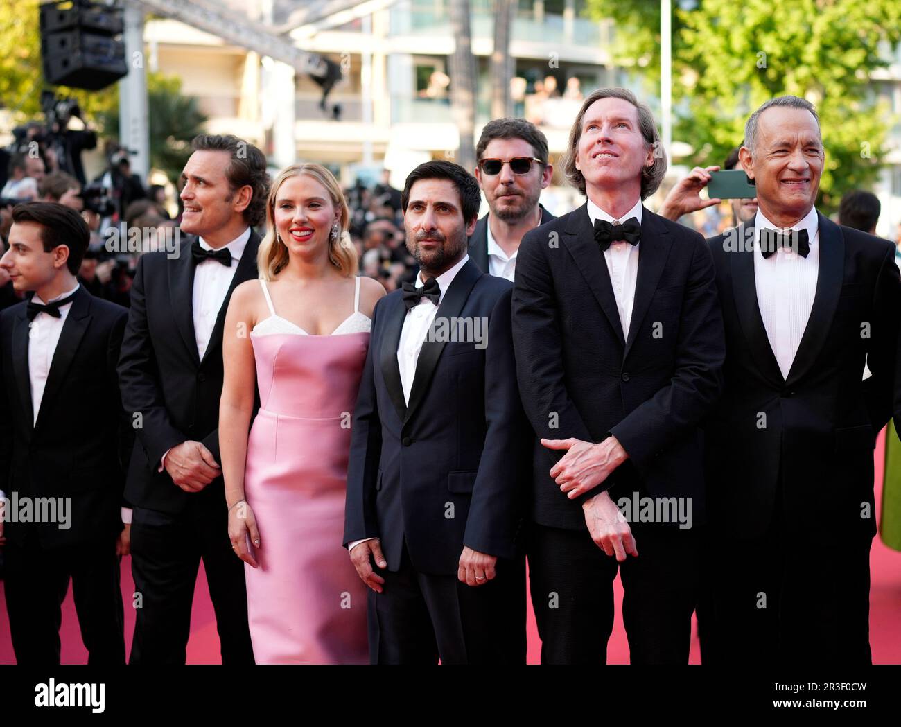 Jake Ryan, from left, Matt Dillon, Scarlett Johansson, Jason Schwartzman, Damien Bonnard ...