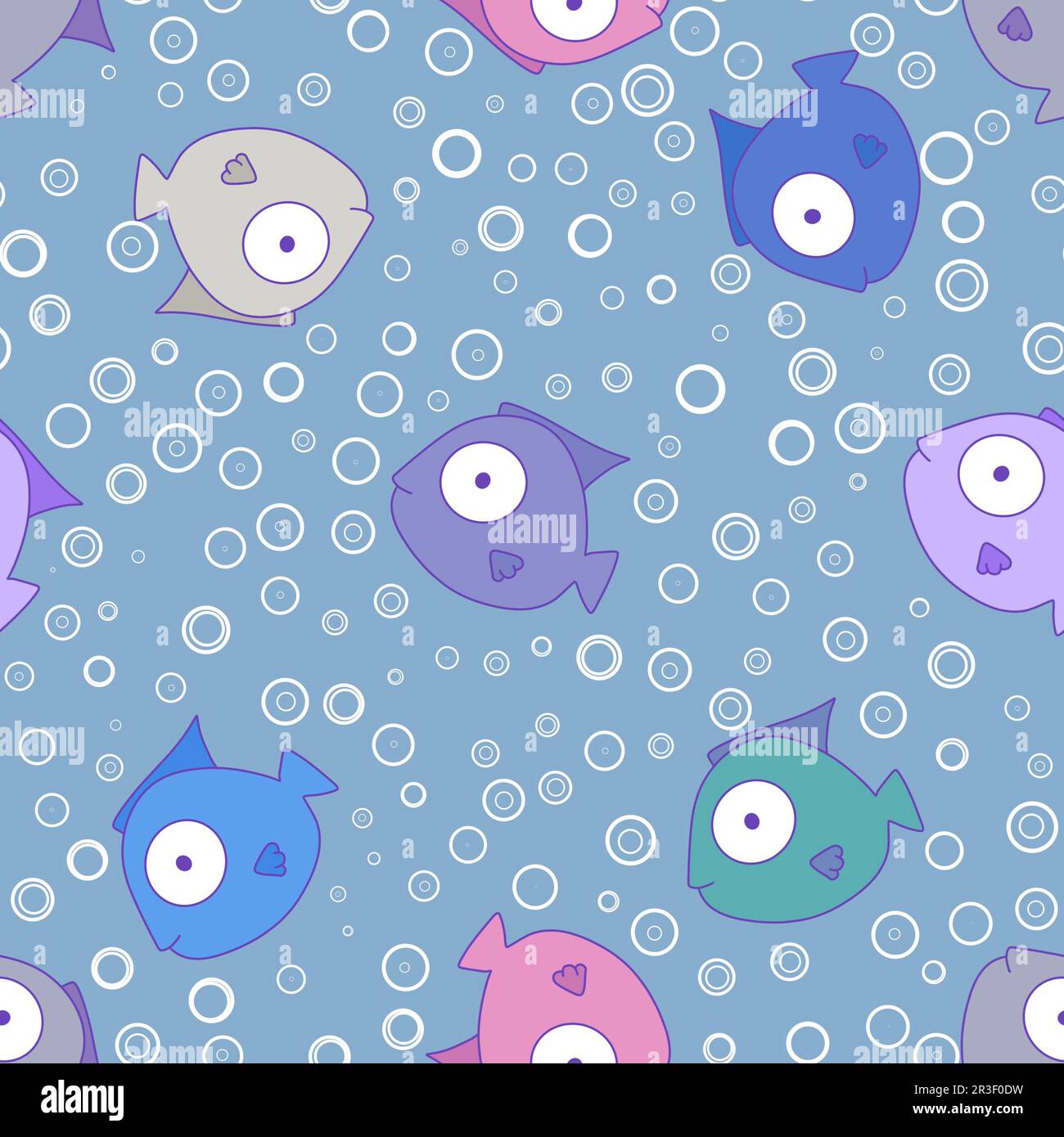 Cartoon summer animals seamless fish pattern for fabrics and kids ...