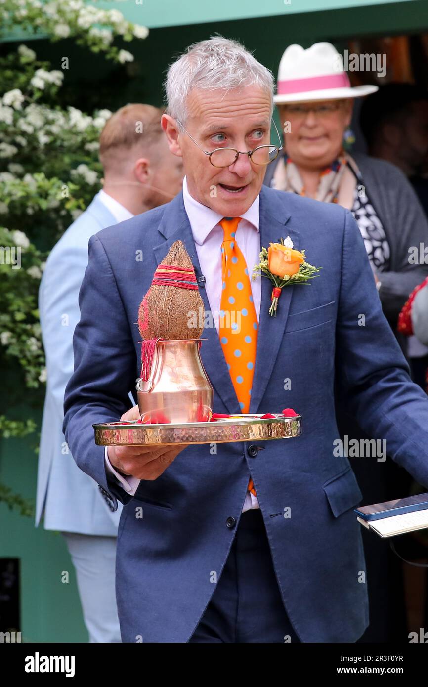 London, UK. 22nd May, 2023. James Alexander-Sinclair holds a plate ...