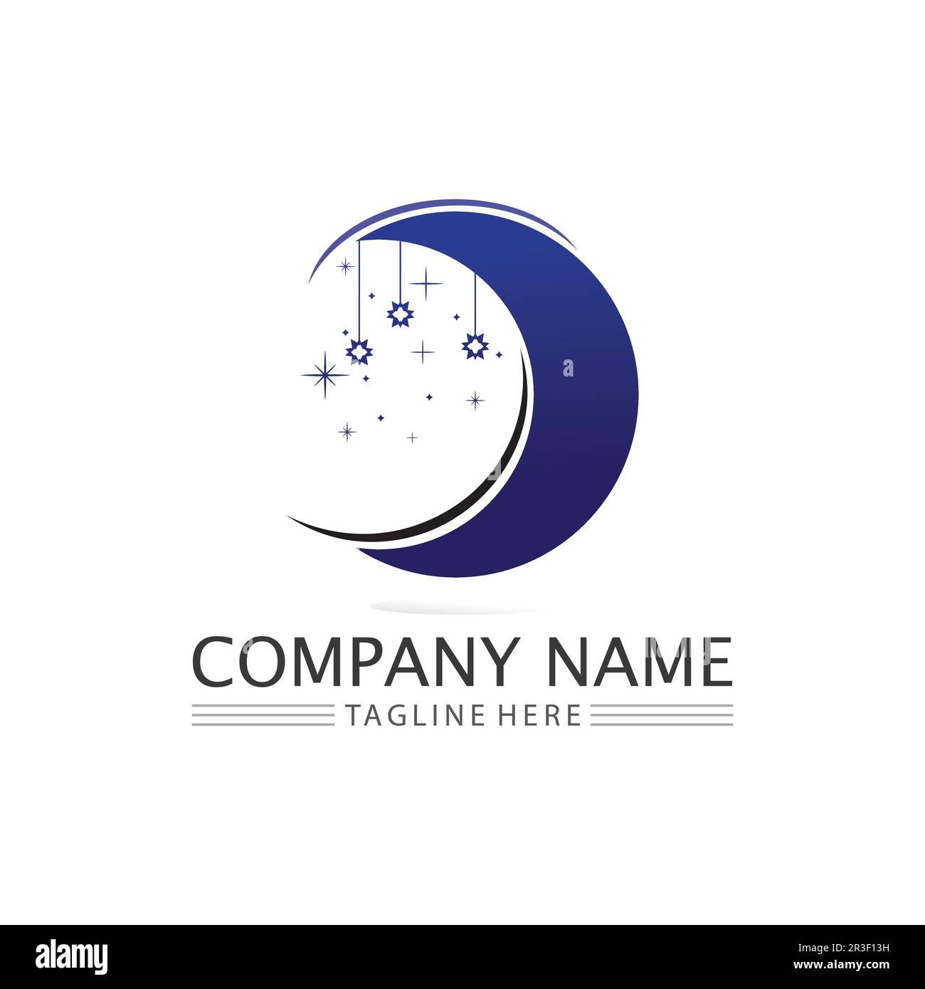 Moon and star icon vector for your web design logo Sky illustration ...