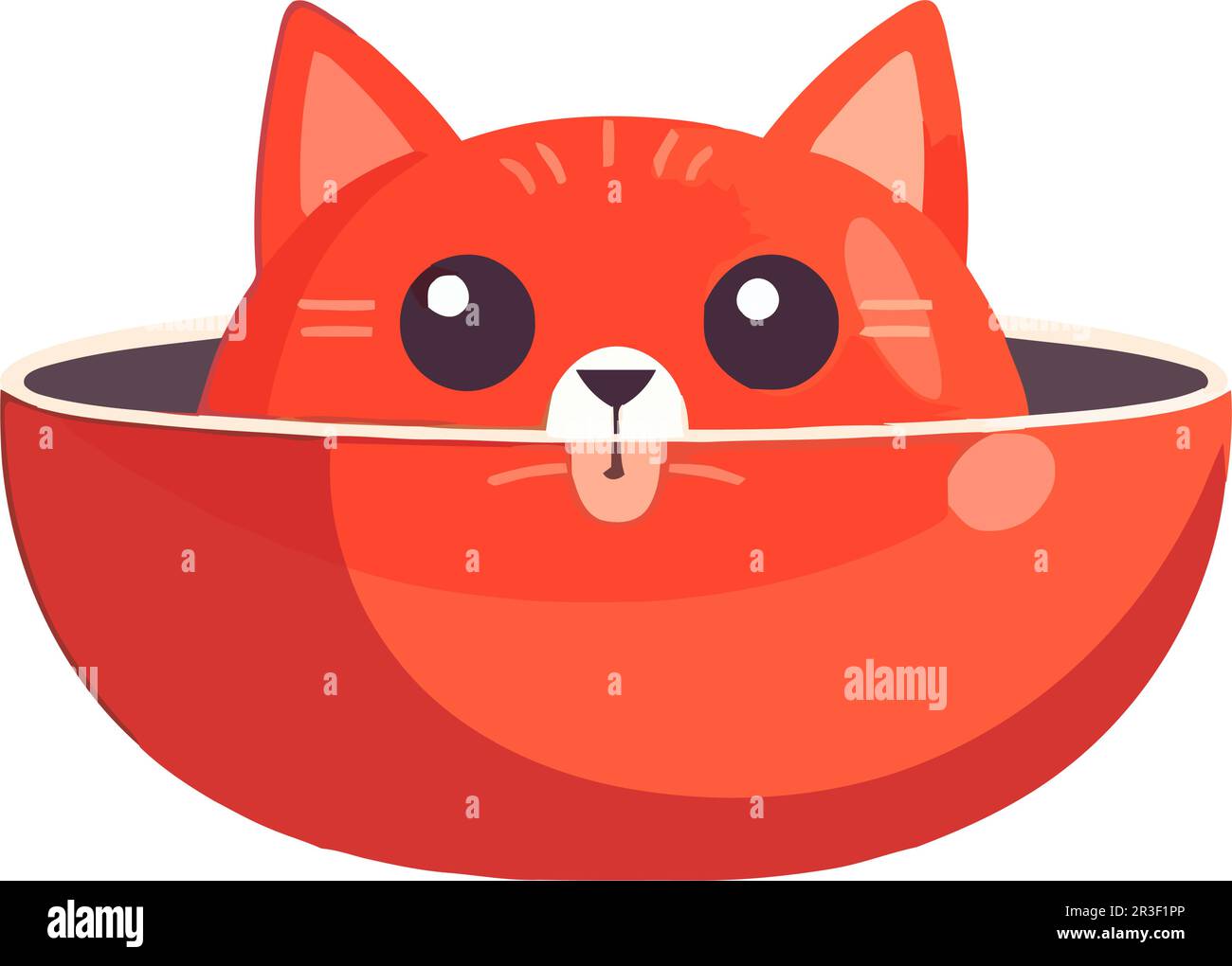 Cute cartoon kitten in a cup Stock Vector Image & Art - Alamy