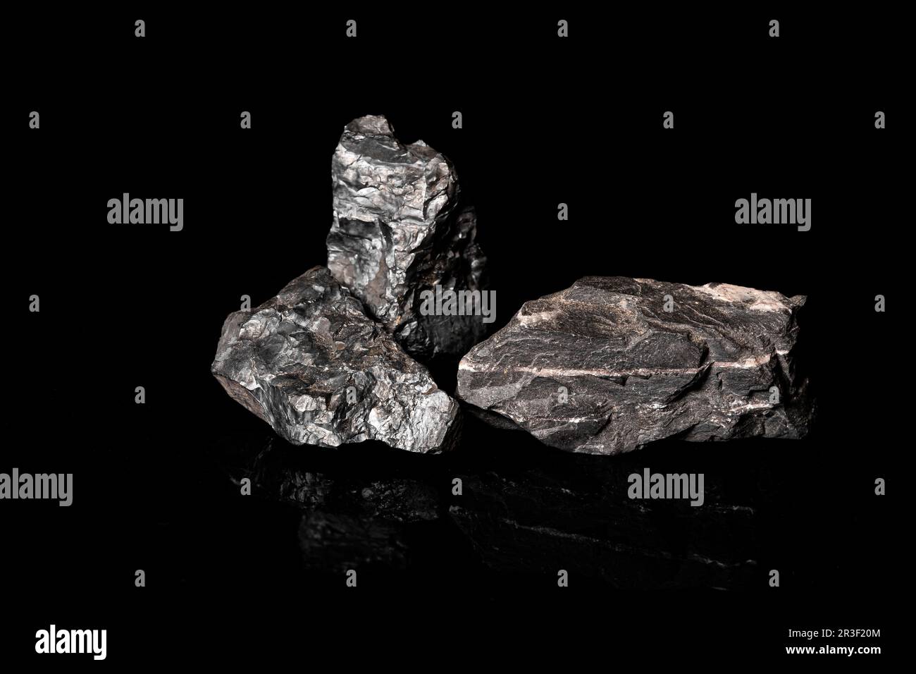 Macro Close up image of raw material Manganese Ore rock isolated Stock ...