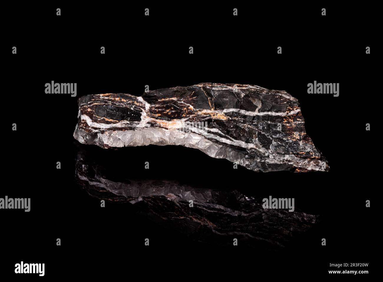 Macro Close up image of raw material Manganese Ore rock isolated Stock ...