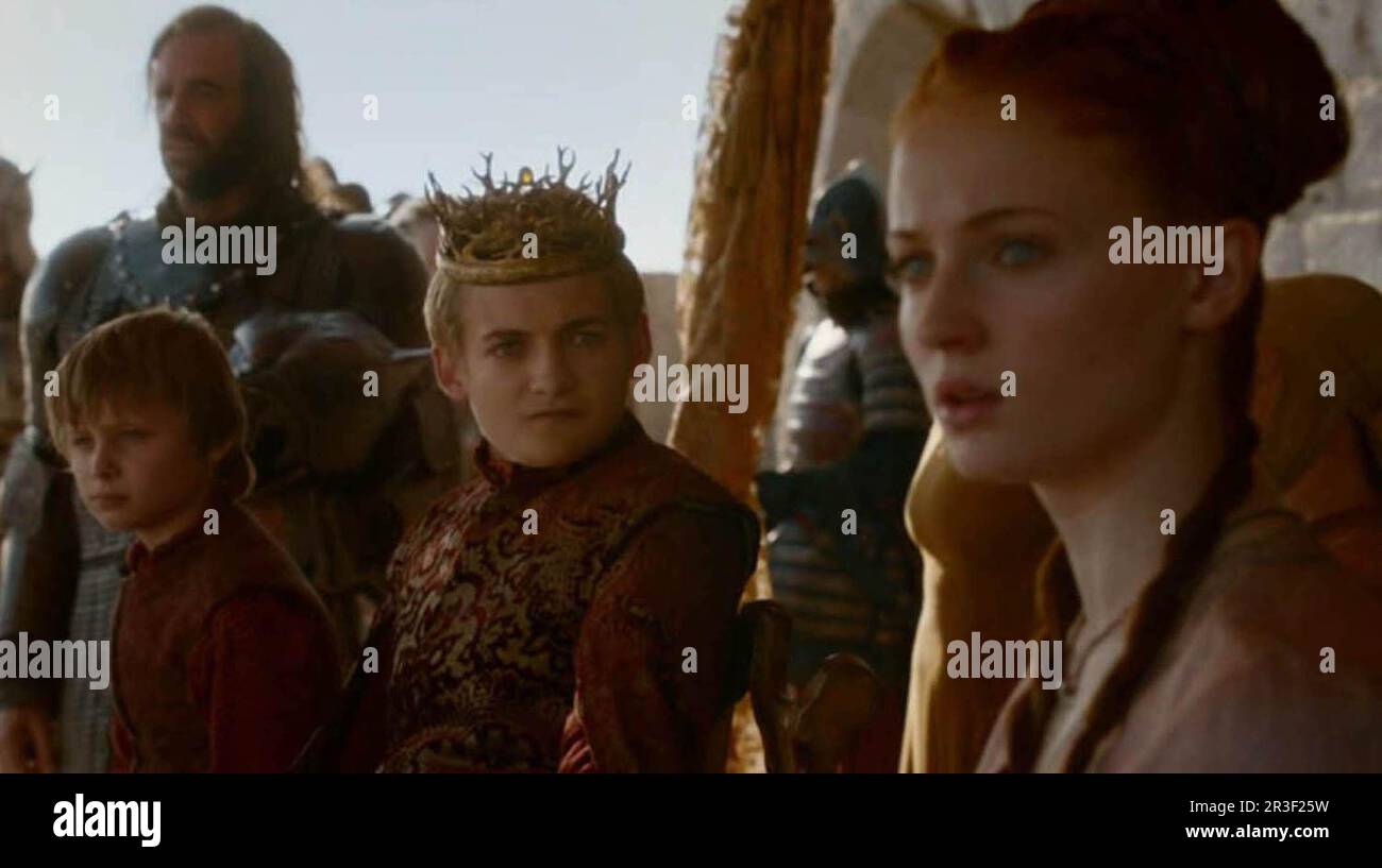 Los Angeles.CA.USA. Sophie Turner as Sansa Stark and Jack Gleeson as ...