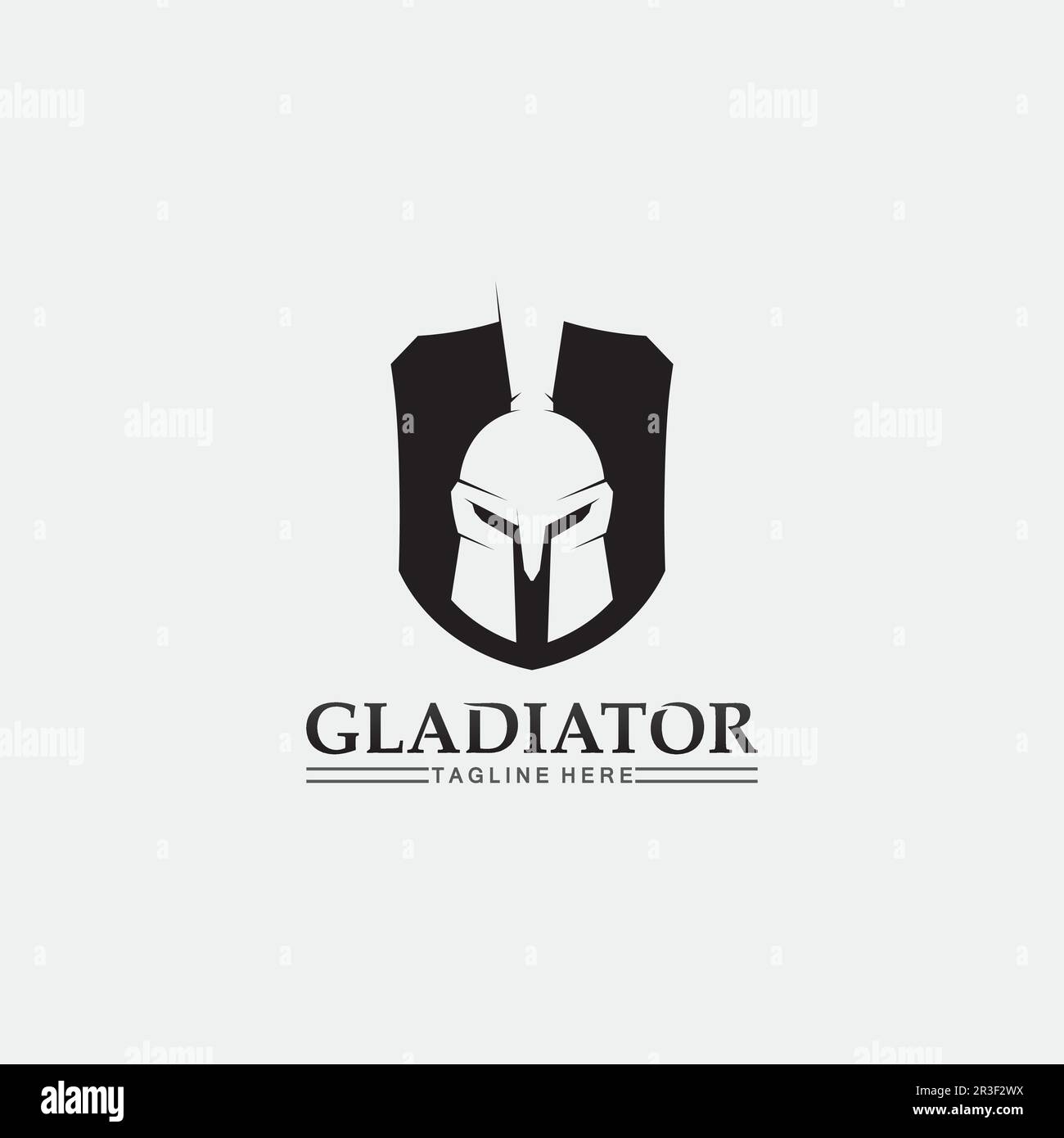 Spartan helmet, gladiator logo template vector icon design, head icon ...