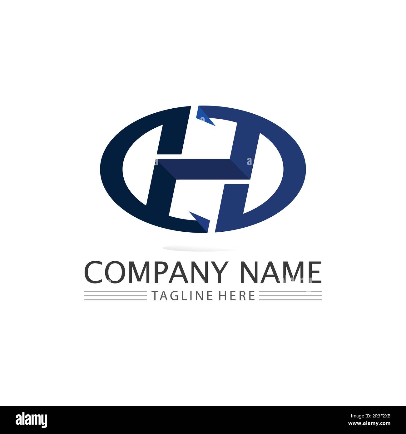 H font and letter design logo alphabet vector sign identity Stock ...
