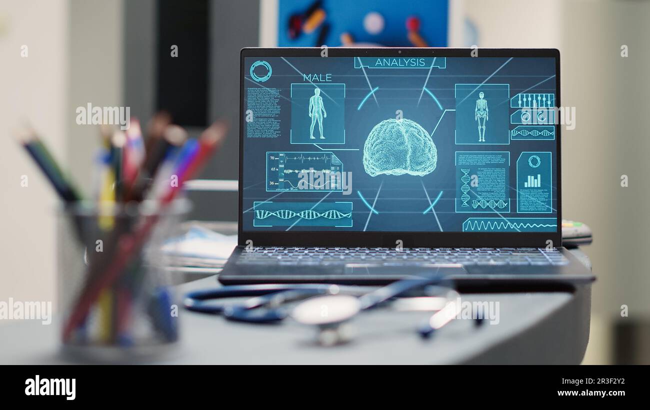 Empty counter with brain x ray scan Stock Photo - Alamy