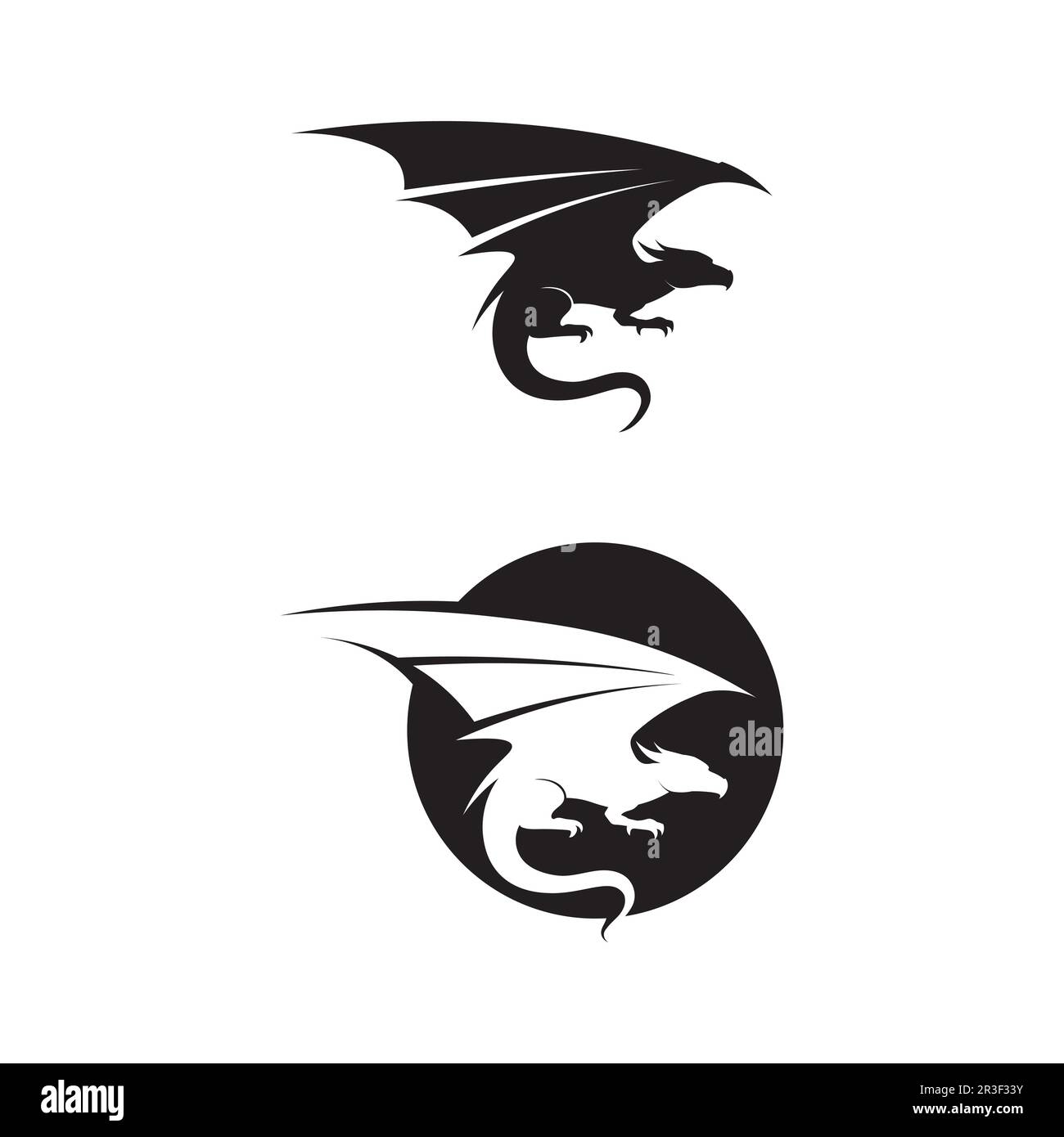 Dragon design logo vector icon illustration design logo template ...