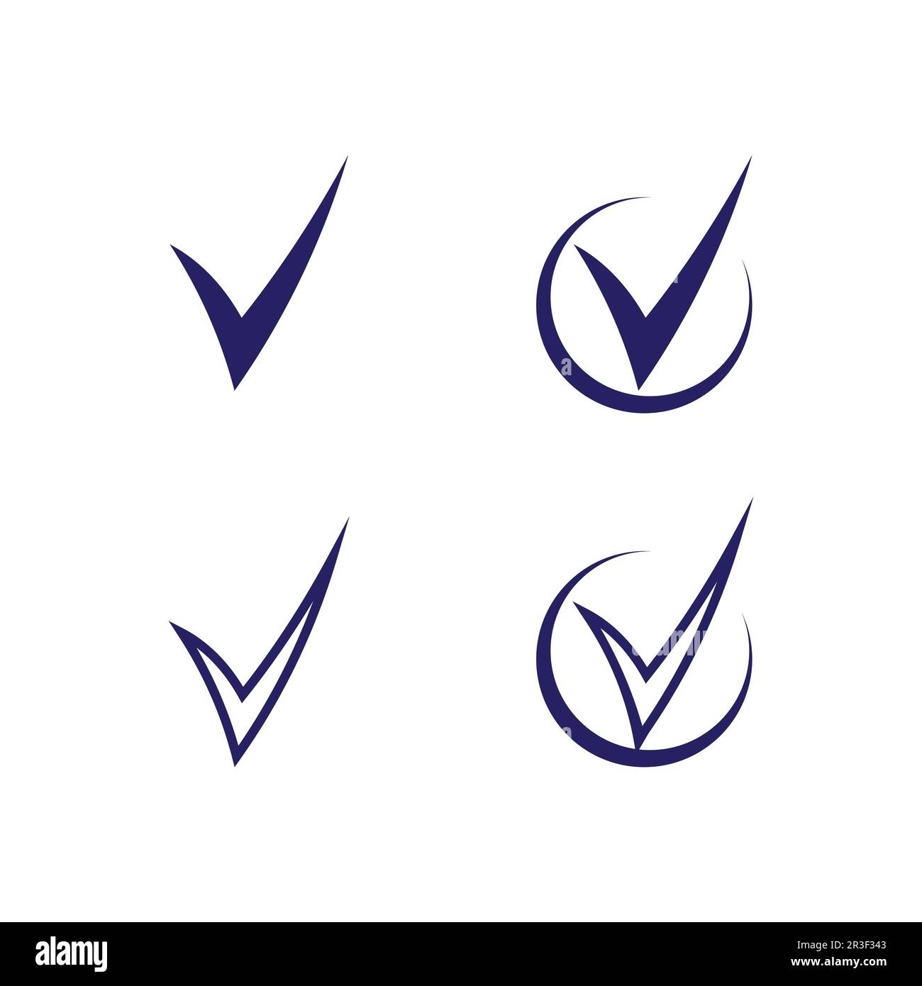 V Letter Logo and checklist Template vector icon illustration Stock ...