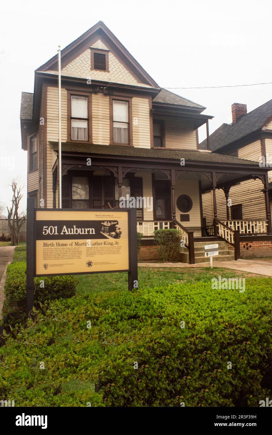 birth home of Martin Luther King Jr at 501 Auburn Avenue NE in Atlanta ...