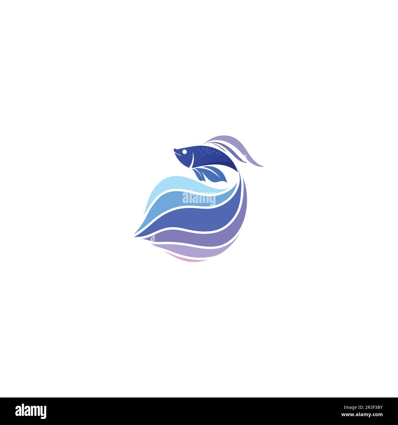 Fish animal aquatic logo beta fish design vector and illustration Stock ...