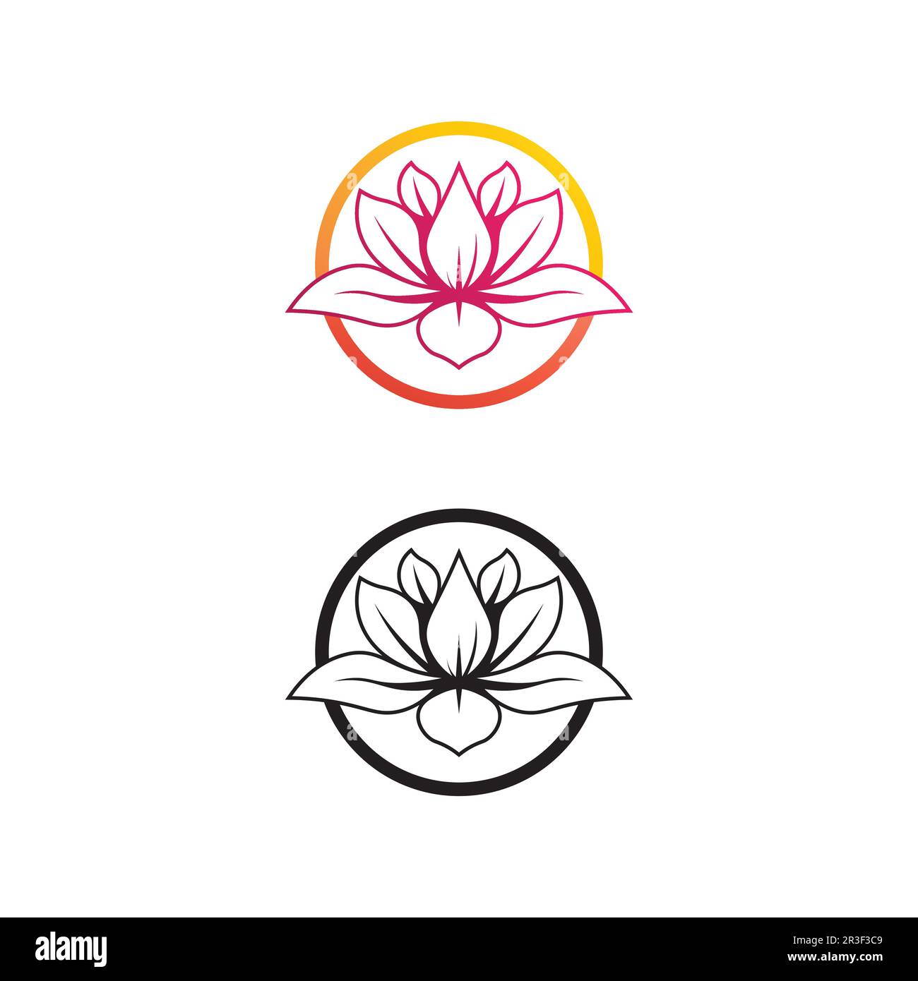 Beauty Vector lotus flowers design logo Template icon Stock Vector ...